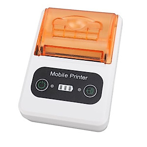 TYTOGE Bluetooth Thermal Receipt Printer 58mm Toothed Blade Portable Small Thermal Printer for Office Retail Store Restaurant (Orange White)