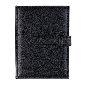 Yiluana Jewelry Organizer, Portable Earring Holder Pu Leather Travel Jewelry Organizer Case with Foldable Book Design for Girls Women (Black)