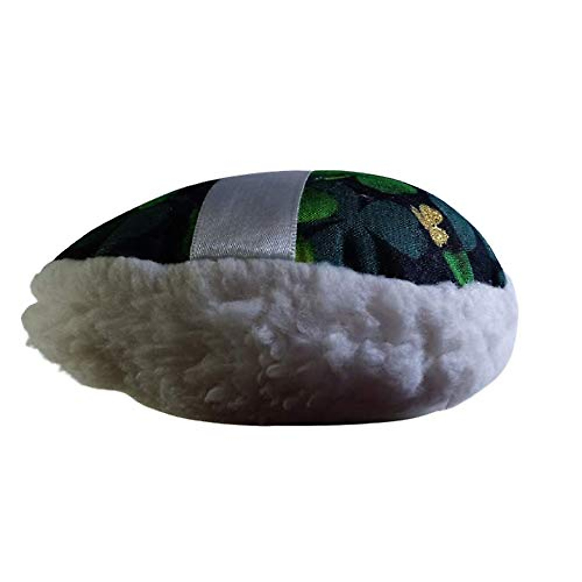 Golden Shamrocks & Clover design Fluffy Fleece Powder Puff for Dusting Powder Large 5"