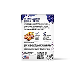 The Honest Kitchen Minced - Turkey, Chicken & Duck in Bone Broth Gravy Wet Cat Food, 5.5 oz (Pack of 12)