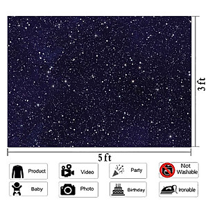 Night Sky Star Universe Space Starry Photography Backdrops Early 2000s Galaxy Stars Children Boy Girl Birthday Party Photo Background Newborn Baby Shower Banner Props 5x3ft