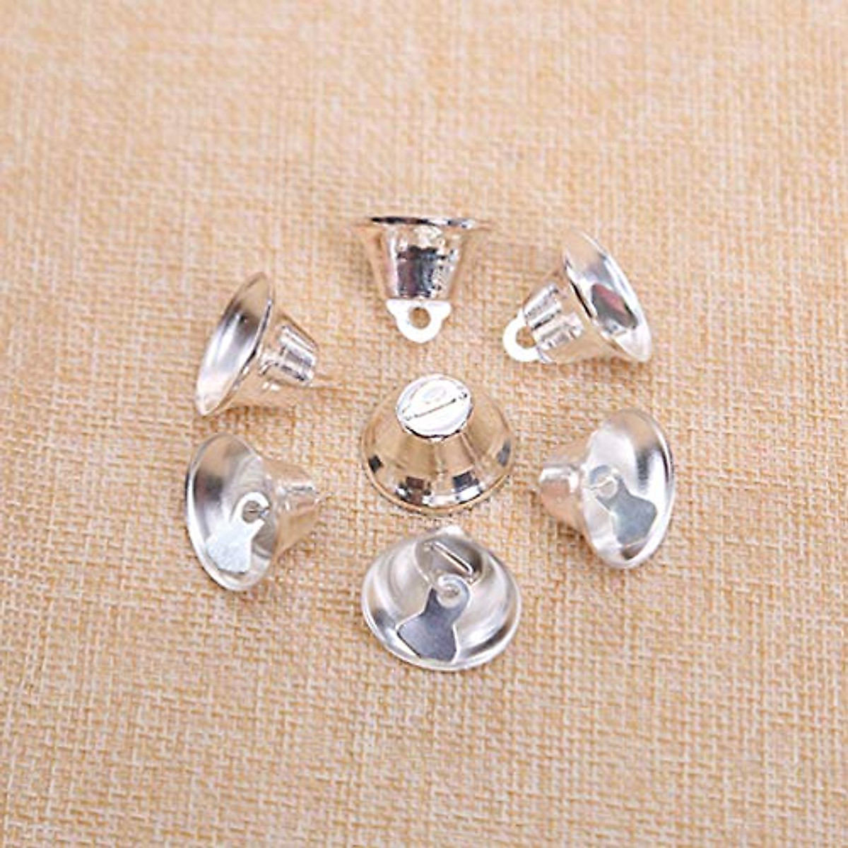 SUPVOX 20pcs Craft Bells Jingle Bells Mini Small Bells Silver Wind Chimes Bells Vintage Metal Bells Christmas DIY Craft Wind Chimes Making