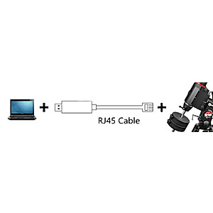 Washinglee RJ45 Control Cable for Skywatcher and Orion Mount, for Heq5 pro, Azeq5, Azeq6, Eq6-R, Eq6-R Pro and Orion Sirius Mount, Eqmod USB Console Cable for Skywatcher GOTO Mount (6 FT / 1.8M)