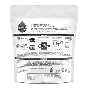 Seventh Generation Ultra Power Plus Laundry Detergent Packs Fresh Citrus Laundry Soap EPA Safer Choice Certified 42 count