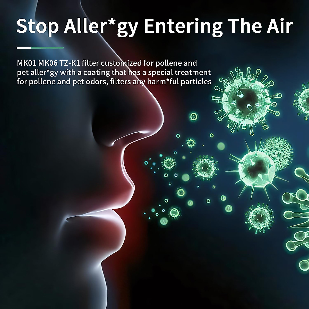 MK01 MK06 TZ-K1 Air Filter Replacement Compatible with Aroeve MK01 MK06,DH-JH01,Tolife TZ-K1 Air Purifier,for FreAire HAP601/KN6391RGB,DH-JH01,MJ001H,MJ012H,EPI080 Air Purifier,4-in-1 True HEPA Filter