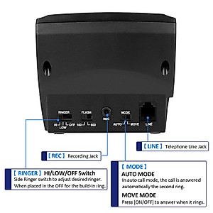 AGPTEK® Call Center Dialpad Headset Telephone with Tone Dial Key Pad & REDIAL