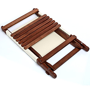 BYER OF MAINE Pangean Lounger, Durable Hardwood with Heavy Duty Polyester, Easy to Fold and Carry, Portable and Foldable Pangean Furniture