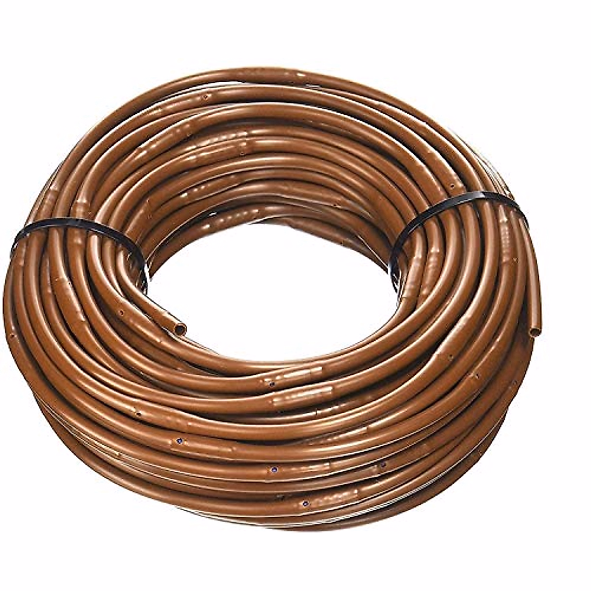 (100' ft Roll) - USA Made - 1/4-Inch x Irrigation/Hydroponics Dripline with 6-Inch Emitter Spacing (Brown) (100' Foot Roll)