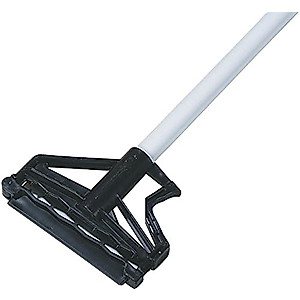 SPARTA 4166402 Spectrum Fiberglass Mop Handle With Quik-Release For Cleaning, Commercial, Residential, 60 Inches, White