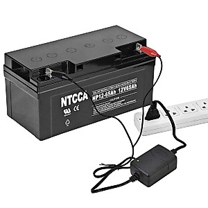 Trickle Battery Charger,12V 1250mA Smart Battery Charger Portable Car Battery Charger for 12V Lead-Acid Batteries