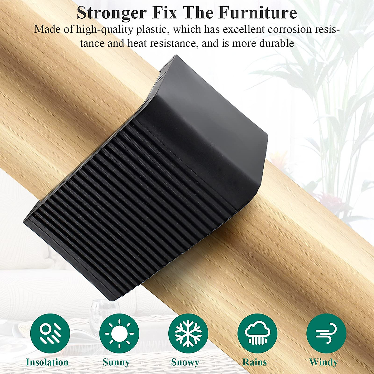 Biaungdo 6 Pcs Outdoor Furniture Clips, Patio Sofa Rattan Clips Sectional Module Couch Wicker Furniture Clips Connector Clamps Fasteners Clips for Outdoor, Patio(Black, 5.3x3x3.7cm)