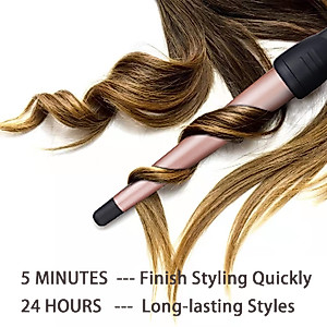 Hair Curling Irons, Duyfioa Professional Ceramic Hair Curling Wand 1-1/2 Inch Instant Heat Hair Curler with LCD 190℉ - 450℉ Temperature Control for All Hair Types Include Glove