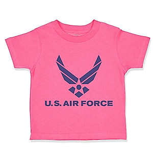 Toddler T-Shirt Air Force U.S Air Force Cotton Extraordinary Air Force Boy & Girl Clothes Incredible Air Force Baby Funny Tee Hot Pink Design Only 5 6T
