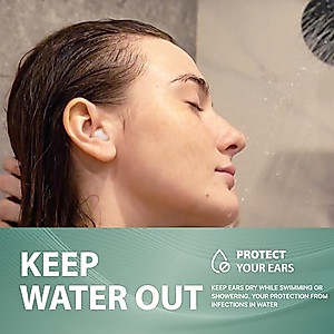 PQ Wax Ear Plugs for Sleeping - 28 Silicone Wax Earplugs for Sleeping and Swimming, Gel Ear Plugs for Noise Cancelling, Sleeping Earplugs, Sound Blocking Level of 32 Db (28 Pillows), Color: White