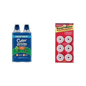 Cutter Backyard Bug Control Outdoor Fogger (2 Pack) and Summit...Responsible Solutions 110-12 Mosquito Dunks for Fish, 6-Pack