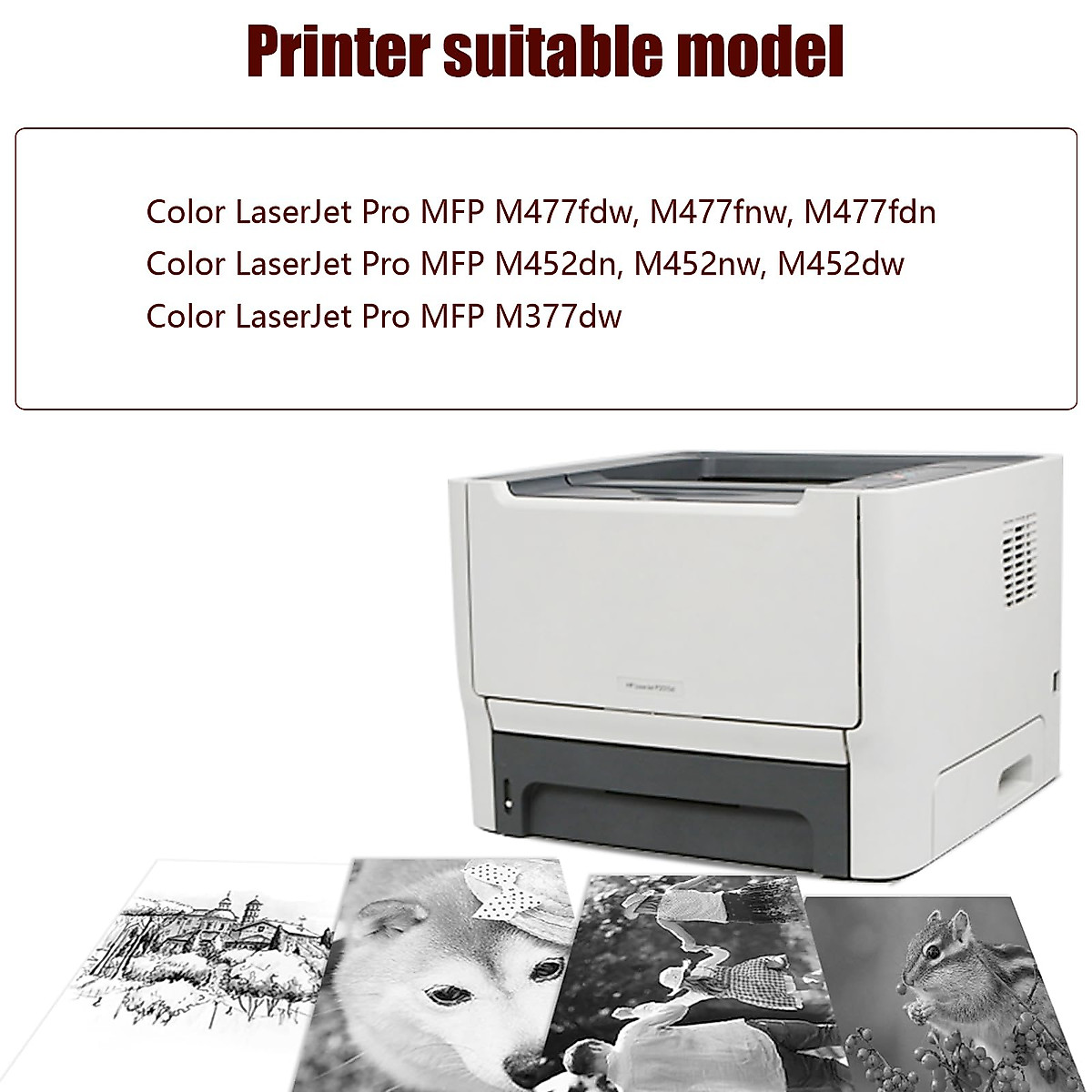 NoahArk 1 Pack CF410A Compatible 410A Toner Cartridge Replacement Work for HP Color Laserjet Pro M452dn M452nw M452dw, MFP M477fdn M477fdw M477fnw Printer High Yield (1 Pack Black)