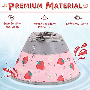 GoGoPaw Cat Cone, Adjustable Cat Cone Collar Soft to Stop Licking, Foldable Cute Cat Cone Alternative, Water Resistant Neck Cone for Cats, Lightweight Cat Recovery E Collar for Cat Kitten（Pink，S