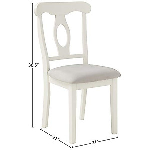 Angel Line 5 Piece Lindsey Dining Set, White/Gray