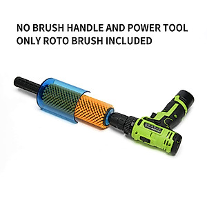 XCMAN Snowboard Nylon Roto Brush for Waxing Fits 10mm Hex Shaft 200mm Length (Roto Soft Nylon Brush)