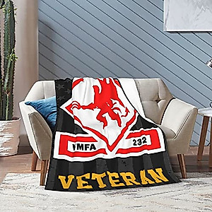 Vmfa-232 Throw Blanket Fleece Blanket Bed Sofas Warm Throw Blanket All Season Warm 80"X60"