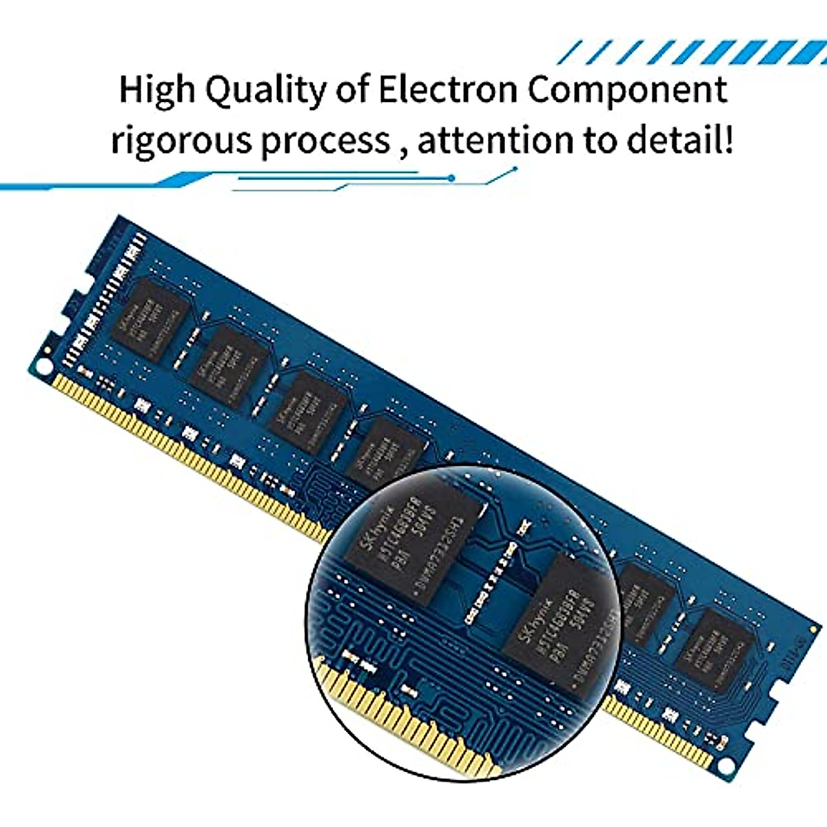 Kuesuny 16GB Kit (8GBX2) DDR3L-1600 Udimm, PC3L-12800/PC3L-12800U 8GB CL11 240 Pin 2RX8 Dual Rank Non ECC Unbuffered 1.35V/1.5V Desktop Computer Memory Ram Module Upgrade