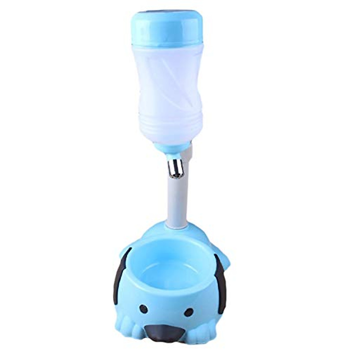 Ochine Pet Standing Water Dispenser Cat Dog Standing Bowl with Detachable Pole Automatic Feeding Water Height Adjustable Drinking Bottle Feeder for Small Cats Dogs