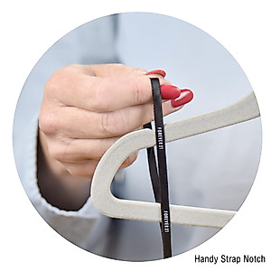 Closet Accessories Kids Velvet Hangers, Sturdy and Space Saving Hangers.Gray (Charcoal). 50 Pack