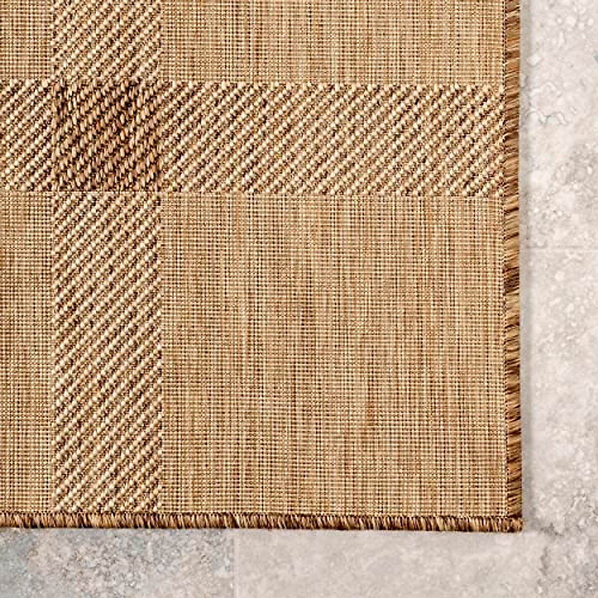 nuLOOM Sandee Casual Plaid Indoor/Outdoor Area Rug, 8' x 10', Beige