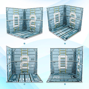 Menolana 1/12 Scale Backdrop Show Display Organizer Collection Diorama for Action Figures, Style A