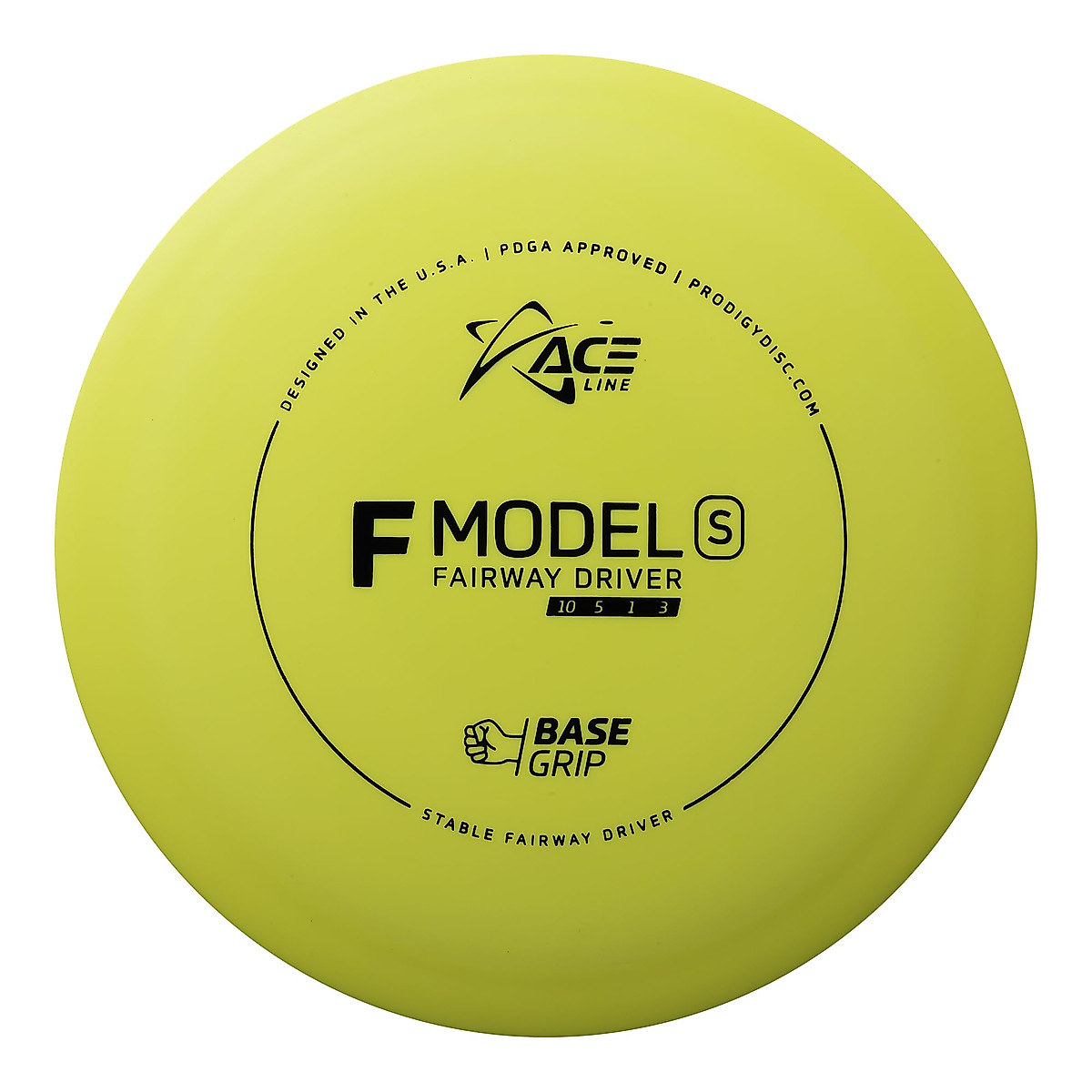 Prodigy Disc Ace Line F Model S Basegrip | Overstable Disc Golf Fairway Driver | Tactile Feel for a Sure Grip | Pinpoint Accuracy and Incredible Control | Colors May Vary (160-169g)