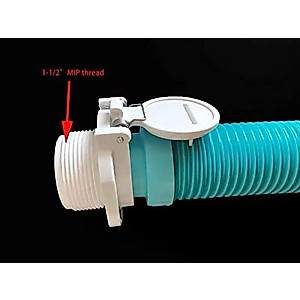 ATIE W400BWHP, GW9530 White Free Rotation Pool Vacuum Vac Lock Safety Wall Fitting Replacement for Zodiac, Hayward, Pentair Suction Pool Cleaners (2 Pack)