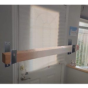 2x4 Door Barricade Brackets. Upgrade Door Barricade Security Bar Provide Our Home Under The Safety Environment. Door Metal Bar Bracket for Your Home, Garages, Basements, Sheds, Warehouses, Backyards.