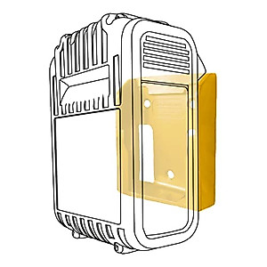 StealthMounts DeWalt Battery Holders 20v/60v | Cordless Battery Mounts for DeWalt Power Tools | 6 Pack | DeWalt Battery Organizers (Yellow)