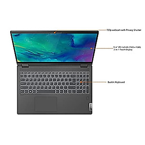 Lenovo Newest ideapad Flex 5 2-in-1 Laptop, AMD Ryzen 7 5700U(>i7-10750H) , 15.6" Full HD 1080P IPS Touch-Screen, Fingerprint, Type-C, Wi-Fi 6, Webcam (16GB RAM | 1TB PCIe SSD)