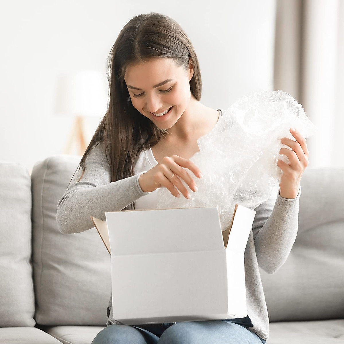 MESHA White Corrugated Mailing Box 9X6X4 Shipping Boxes Cardboard For Small Business Packaging Mailer 25PACK