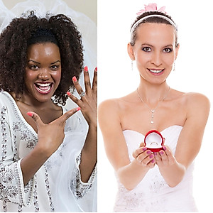 Halo Wedding Ring Set for Women by Ginger Lyne |3 Ring Bridal Set | Sterling Silver Engagement Ring Two Matching Anniversary Bands | Cubic Zirconia Promise Rings for Her