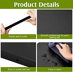 Hicarer Metal Laminate Shelving Boards Large Metal Black Shelving Shed Shelving for 26 Cu. ft Horizontal Storage Shed Cabinet Shelf, Easy Assembly, One Shelf Can Hold 44 Lbs, 46 x 13 Inch