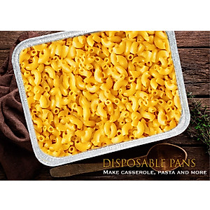 EHOMEA2Z Aluminum Foil Pans With Lids Half Size (10 Pack) 10 Lids and 10 Pans, 9x13 Prepping, Roasting, Food, Storing, Heating, Cooking, Chafers, Catering, Buffet Supplies