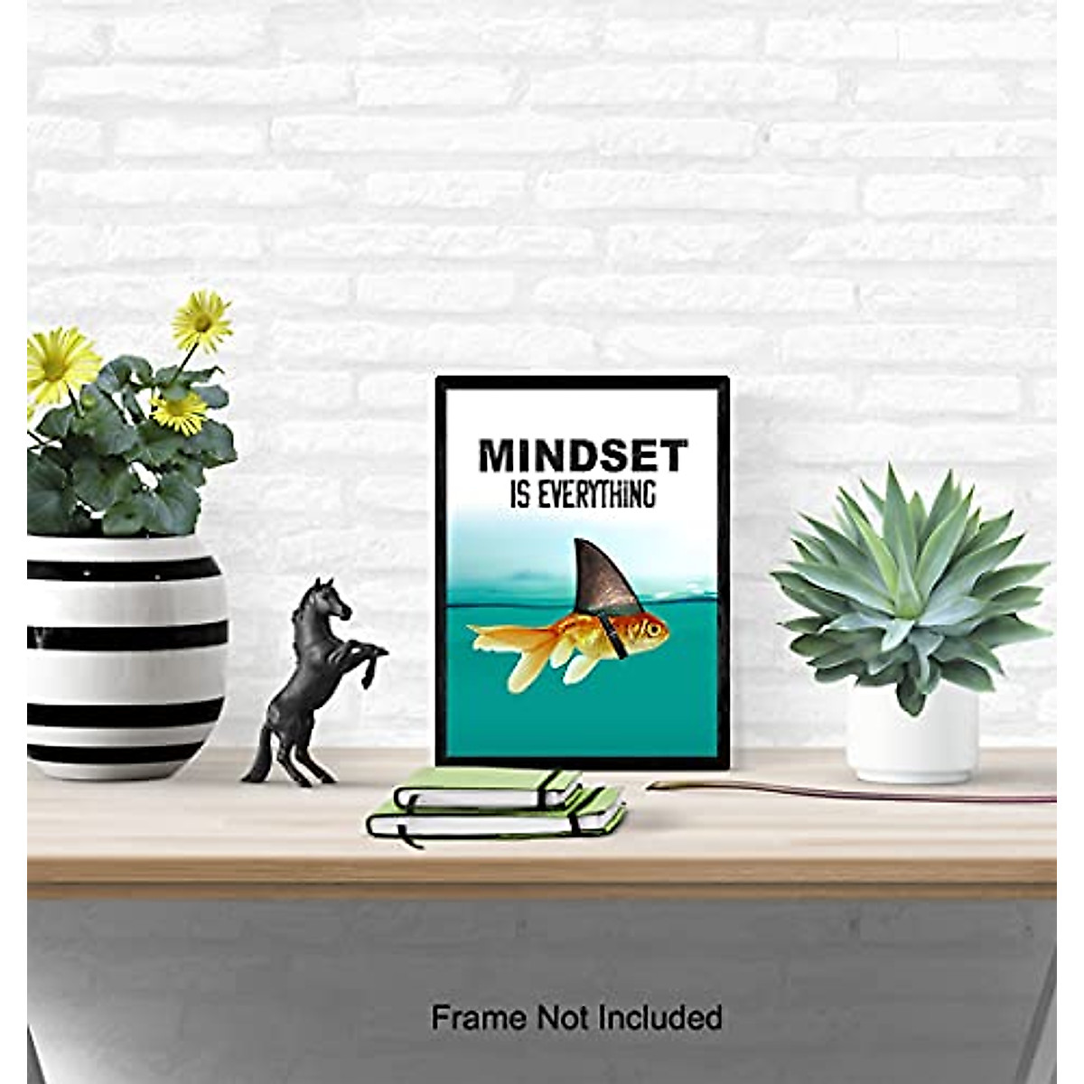Motivational Wall Art Posters for Home, Office - Mindset is Everything - LARGE 11X14 - Inspirational Gifts for Men, Students - Entrepreneur Wall Art Decor - Uplifting Self-Improvement Positive Quotes