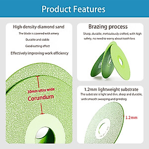 Indestructible disc 5.0 -Rock Plate Flat Grinding Blade, Ceramic Tile, Marble Edge Trimming, 45 Chamfer Grinding Cutting Blade, Ultra Wide fine Sand Sweeping Saw Blade (3)