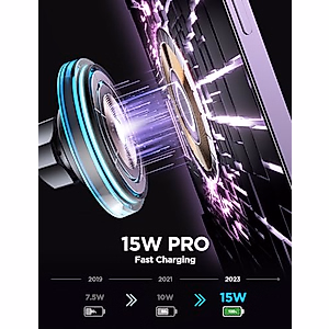 JOYROOM for MagSafe Car Mount Charger, 2024 Upgraded 15W Fast Charging Magnetic Wireless Car Charger Suitable for [Vent+Dash+Wall], for Magsafe Charger Car Phone Holder Mount for iPhone 15/14/13/12