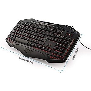 SANOXY Universal Backlit Multimedia Gaming Keyboard, Wired LED Game Keyboard