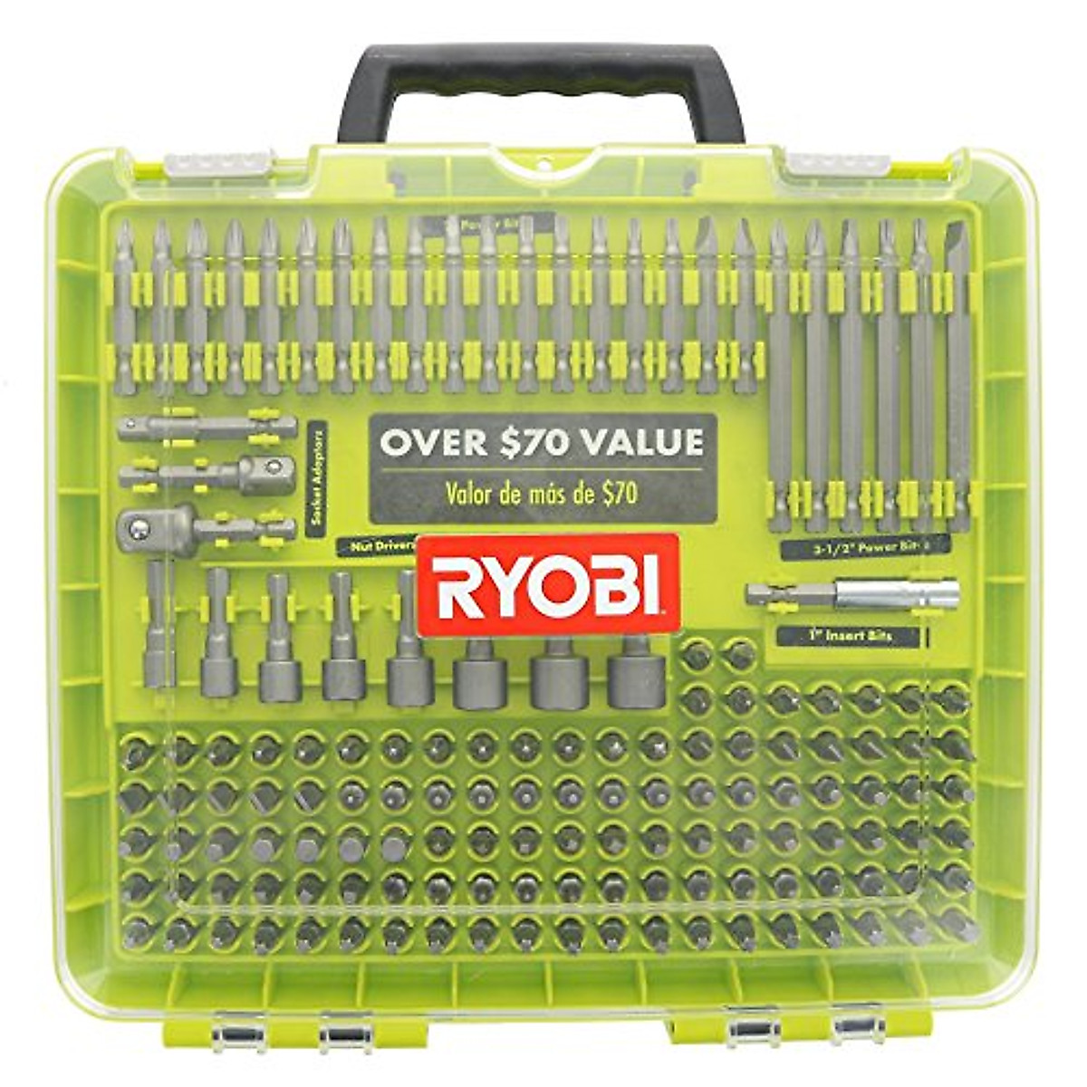 Ryobi A981952QP 195 Piece Drilling and Driving Kit for Wood, Plastic, Metal, and Masonry Work