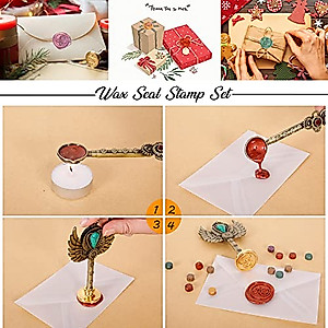 Quill Pen Ink Set,Feather Calligraphy Pen and Ink Set,with Seal Stamp,Wax Seal Stamp Kit, Calligraphy Copybook,Beginner Calligraphy Pen Quill Pen,Gift Selection Calligraphy Pen Set