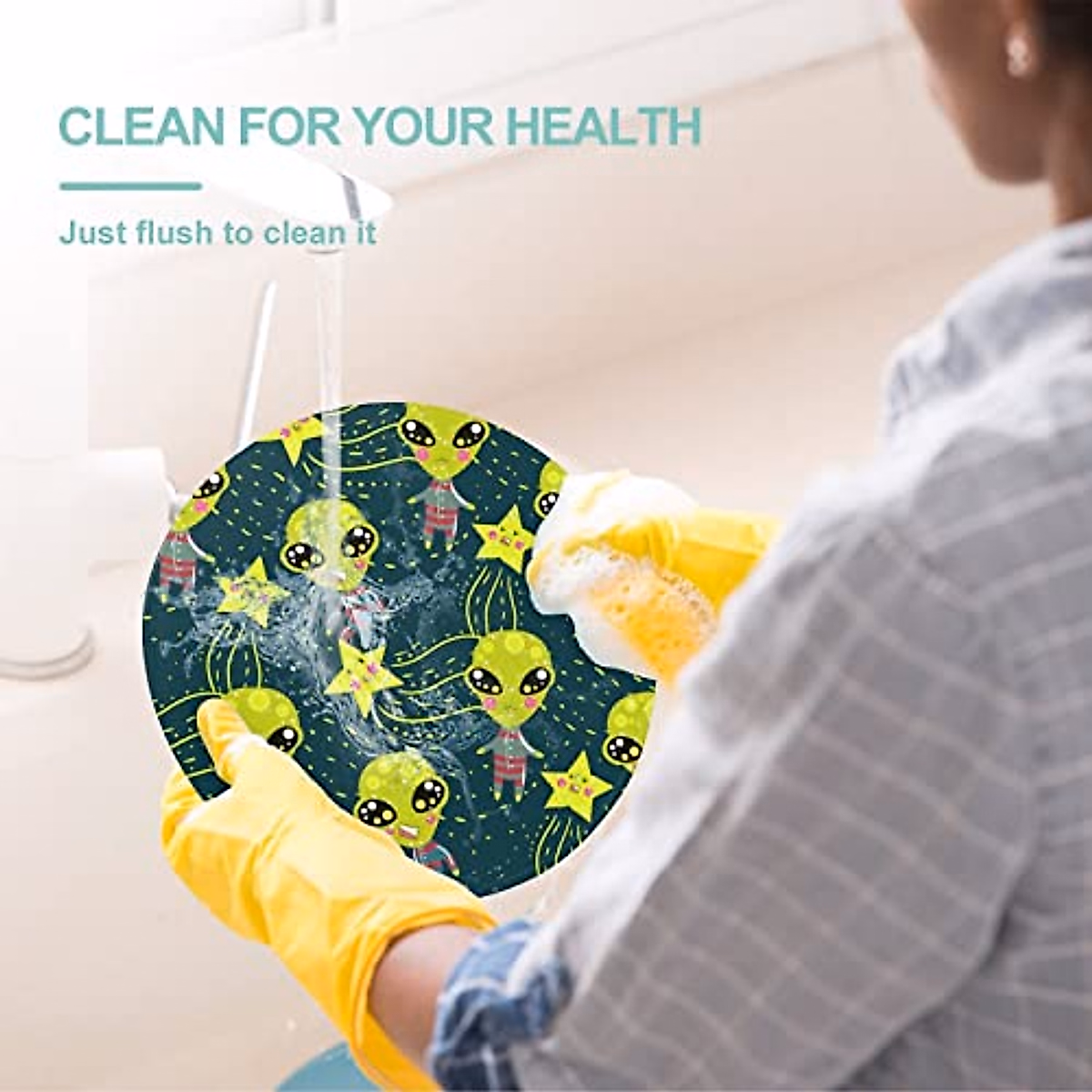 Alien Stars Cutting Board Tempered Glass Chopping Board for Kitchen Hotel