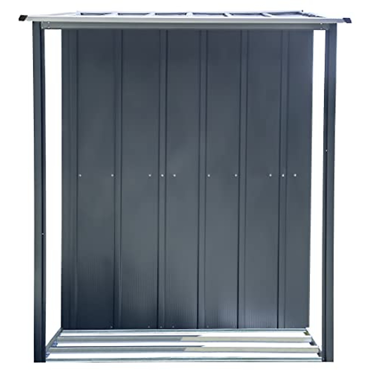 Arrow Sheds 10' x 5' Galvanized Steel 3-in-1 Pad-Lockable Outdoor Utility Storage Shed, Anthracite
