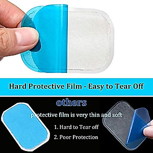 KASBEE ABS Gel Pads, 50PCS Muscle Stimulator Pads Replacement for Ultimate Muscle EMS Toner Abdominal Belt Belly Thigh Flab Arm Leg Waist Workout Trainer Machine