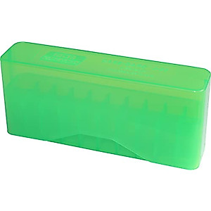 MTM 20 Round Slip-Top Rifle Ammo Box (MLD, Clear Green)