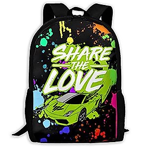 Fashion Share_The_Stephen_Love Backpack Water Resistant College Student Rucksack Daypacks Schoolbag For Boys Girls