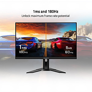 GIGABYTE G27F 2 - 27" 165Hz 1080P Gaming Monitor, 1920 x 1080 SS IPS Display, 1ms (MPRT) Response Time, 95% DCI-P3, 1x Display Port 1.2, 2x HDMI 2.0/ USB 3.2 ,Black